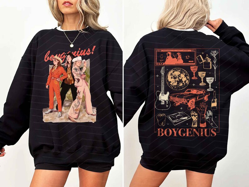 Vintage Boygenius Merch, Boygenius Band Png, Indie Rock Music Tour Png ...