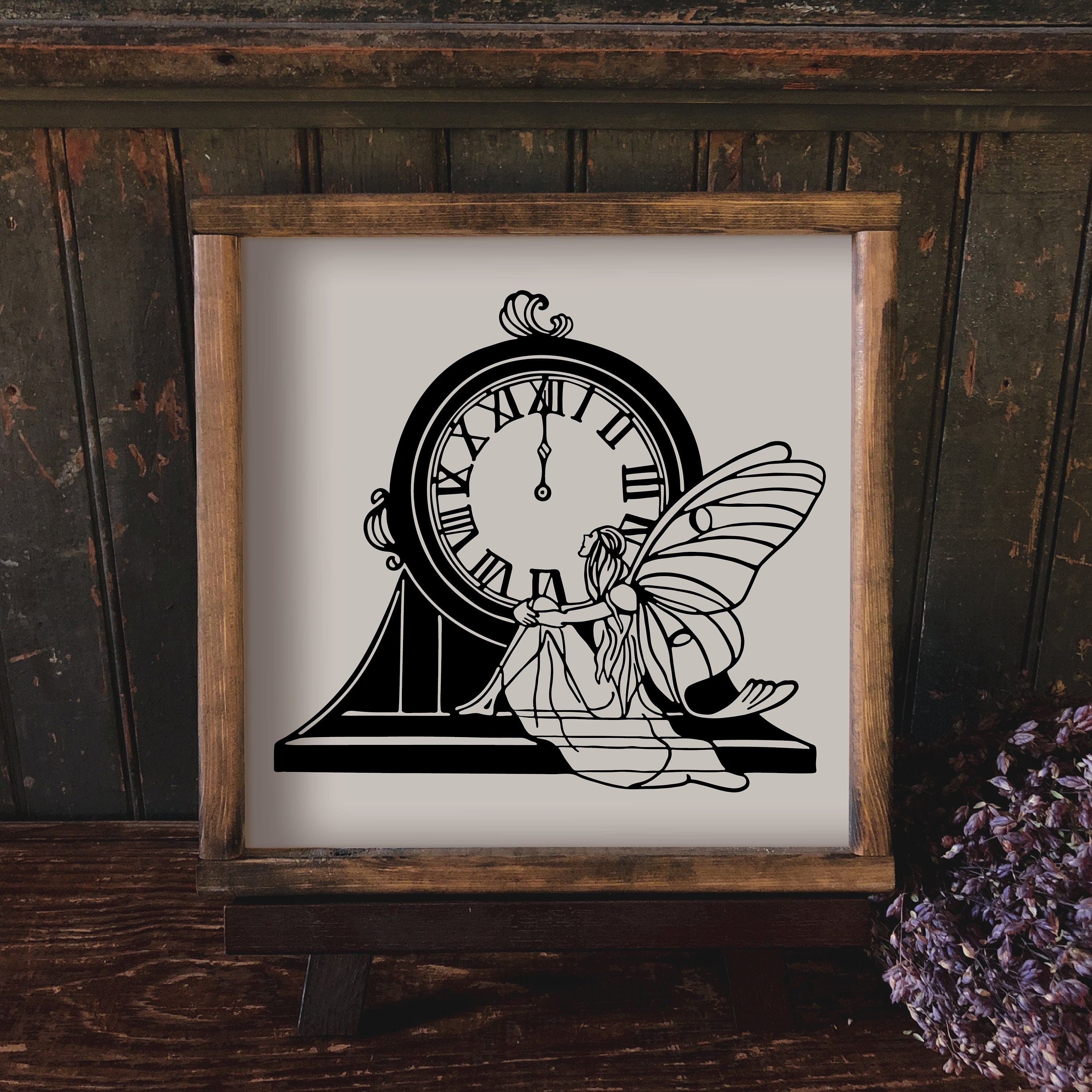 Clock Fairy SVG | Clock SVG for Cricut | Silhouette | Laser Cut File ...