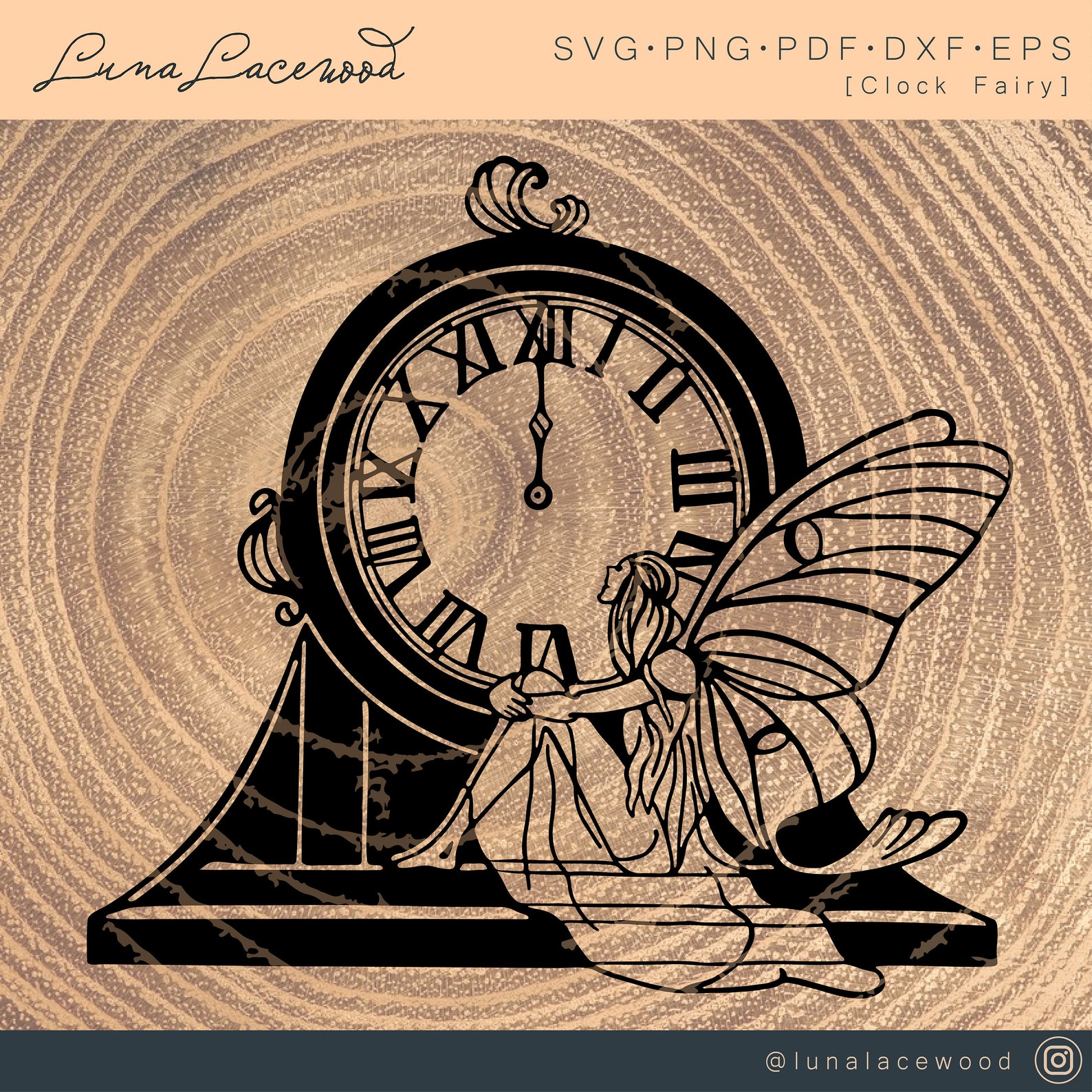 Clock Fairy SVG Clock SVG for Cricut Silhouette Laser Cut | Etsy