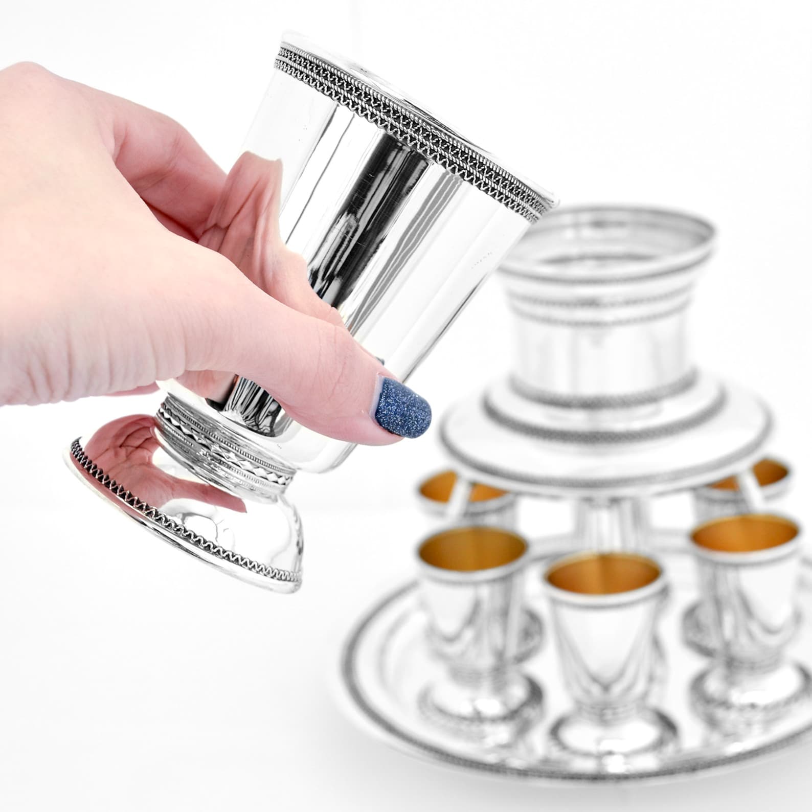 Classic 925 Sterling Silver Wine Fountain Unique Shabbat - Etsy