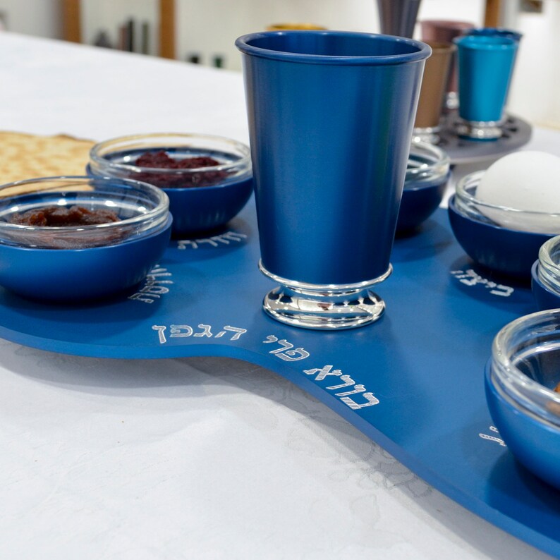 Modern Black Seder Plate, Handmade Passover Plate, Smooth Black ...