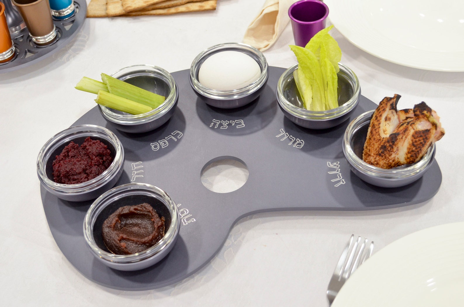 Passover Seder Plate Custom Colors Anodized Aluminum Unique - Etsy