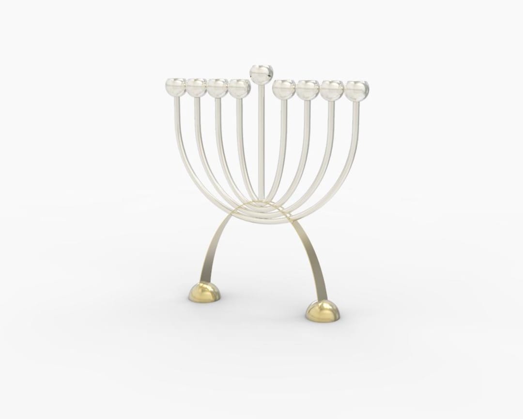 Silver Menorah, Stylish and Modern Sterling Silver Hanukkah Menorah ...