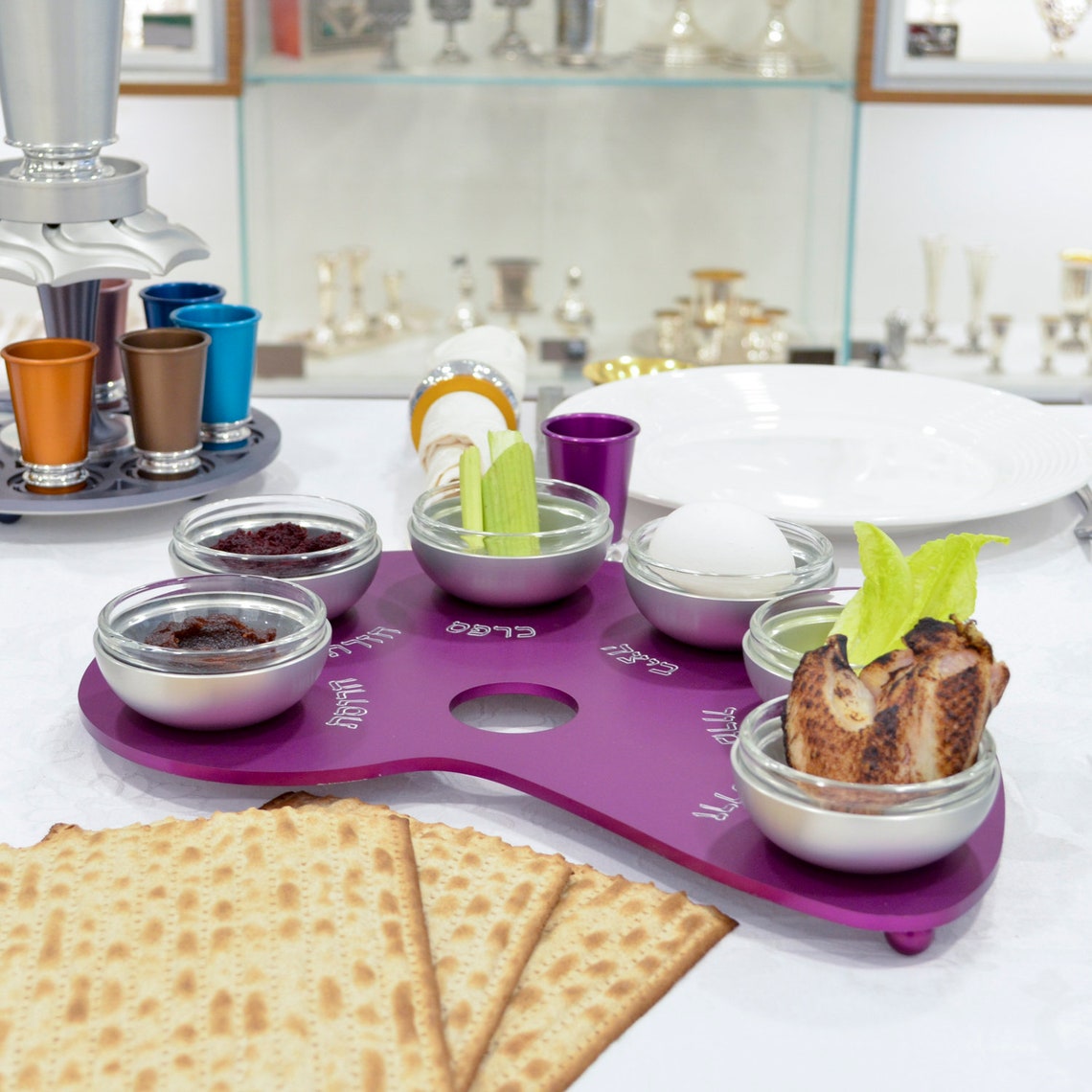 Passover Seder Plate Custom Colors Anodized Aluminum Unique - Etsy