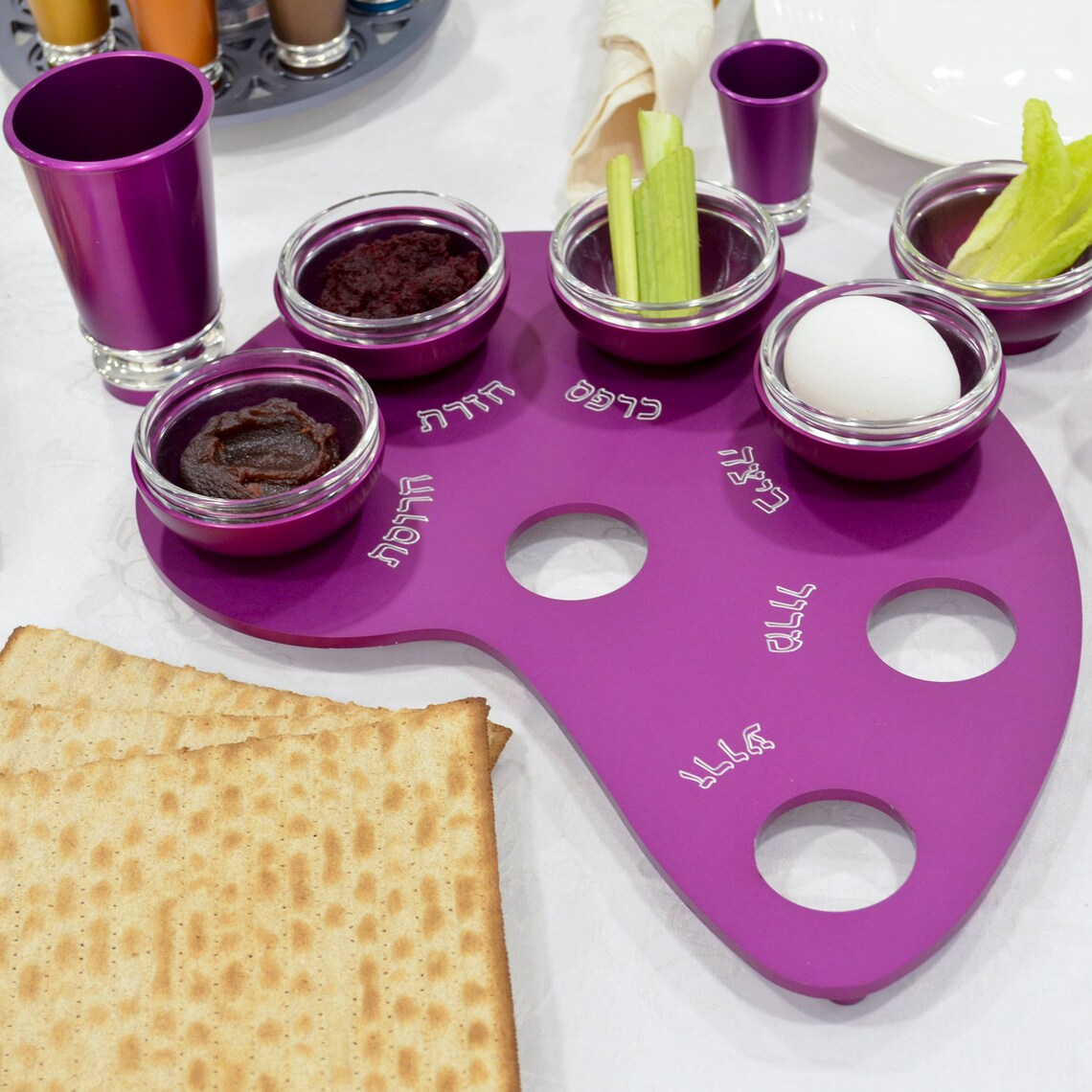 Passover Seder Plate Custom Colors Anodized Aluminum Unique - Etsy
