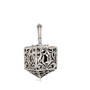 Traditional Dreidel Design Crafted in 925 Sterling Silver for Hanukkah ...