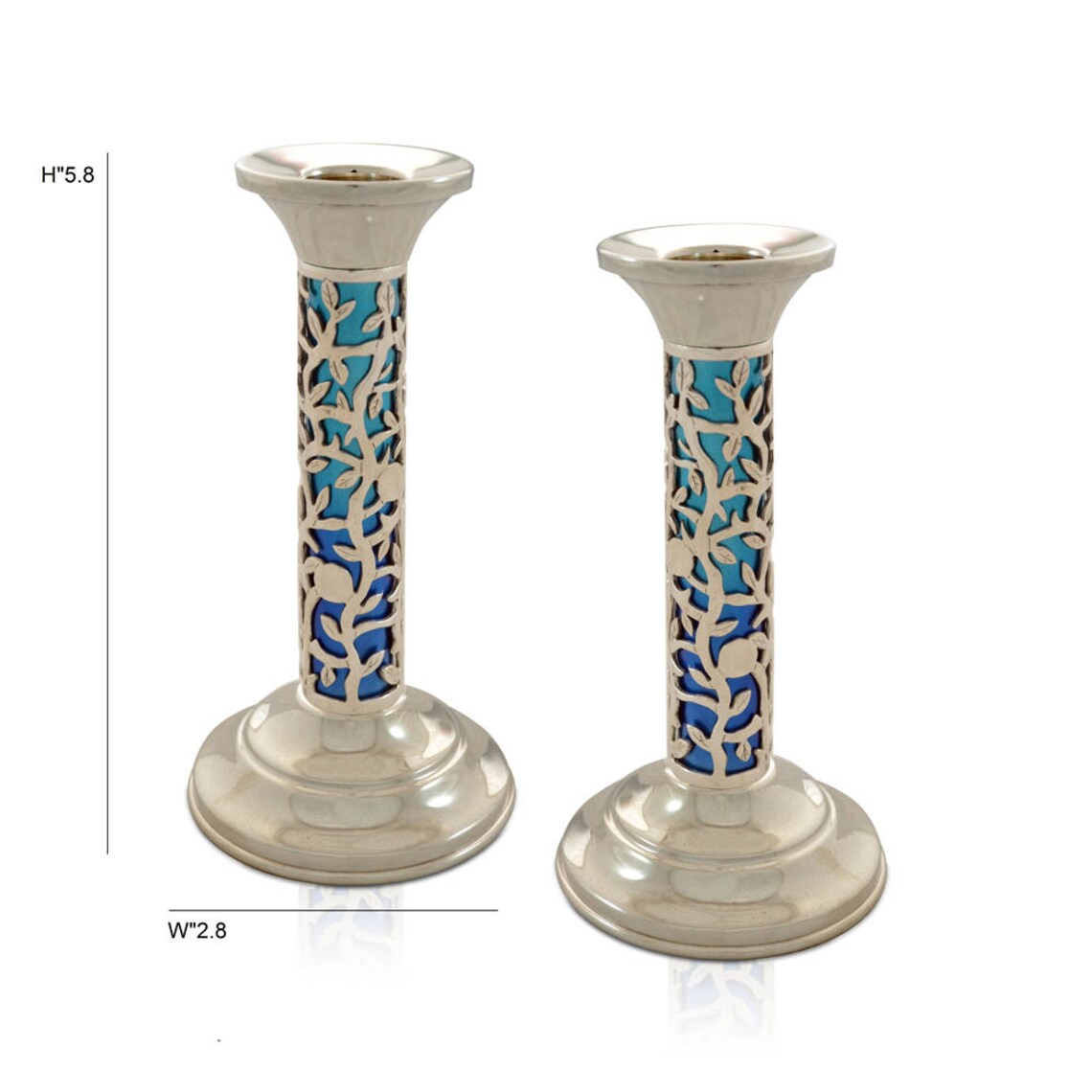 Modern Candlesticks 925 Sterling Silver Leaf Shaped Custom - Etsy