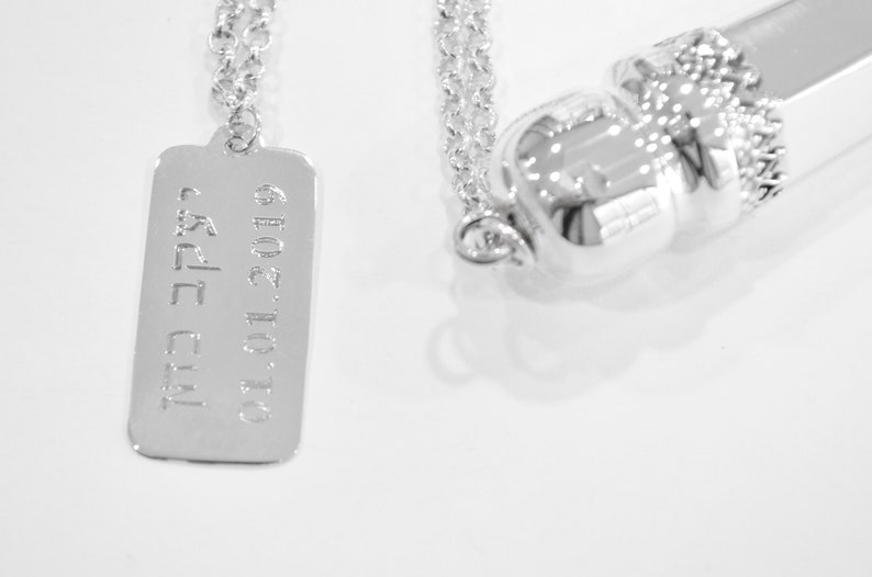 Sterling Silver Personalize Name Tag for Torah Pointer Hebrew - Etsy