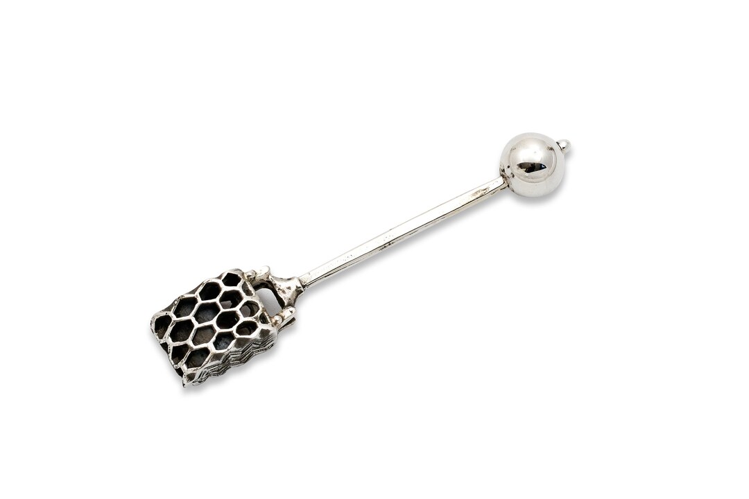 Personalized Rectangular Honey Spoon Crafted in 925 Sterling Silver ...