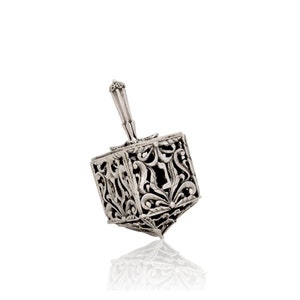 Traditional Dreidel Design Crafted in 925 Sterling Silver for Hanukkah ...