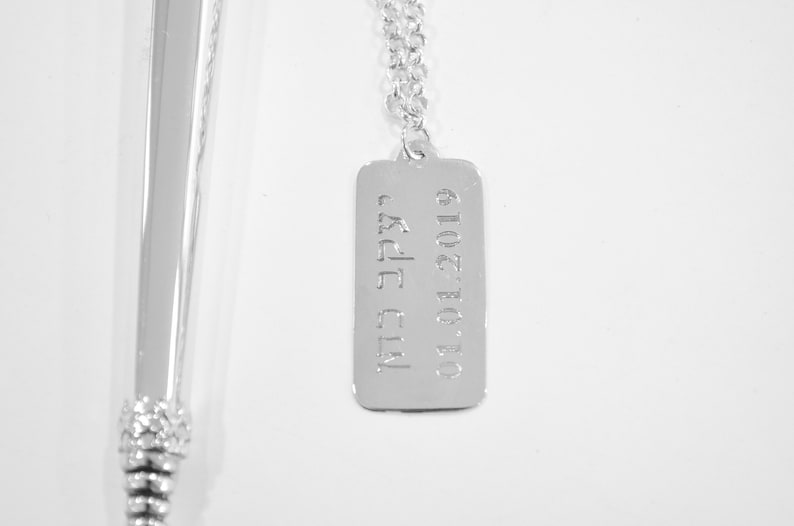 Sterling Silver Personalize Name Tag for Torah Pointer Hebrew - Etsy