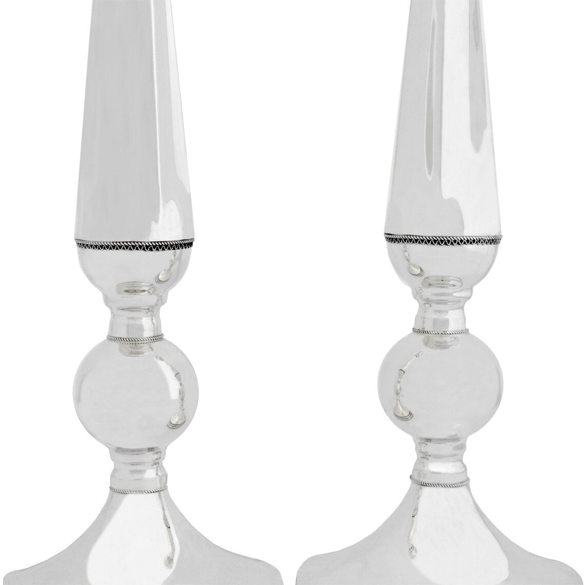 Extra Large 925 Sterling Silver Candlesticks With Classic Filigree ...