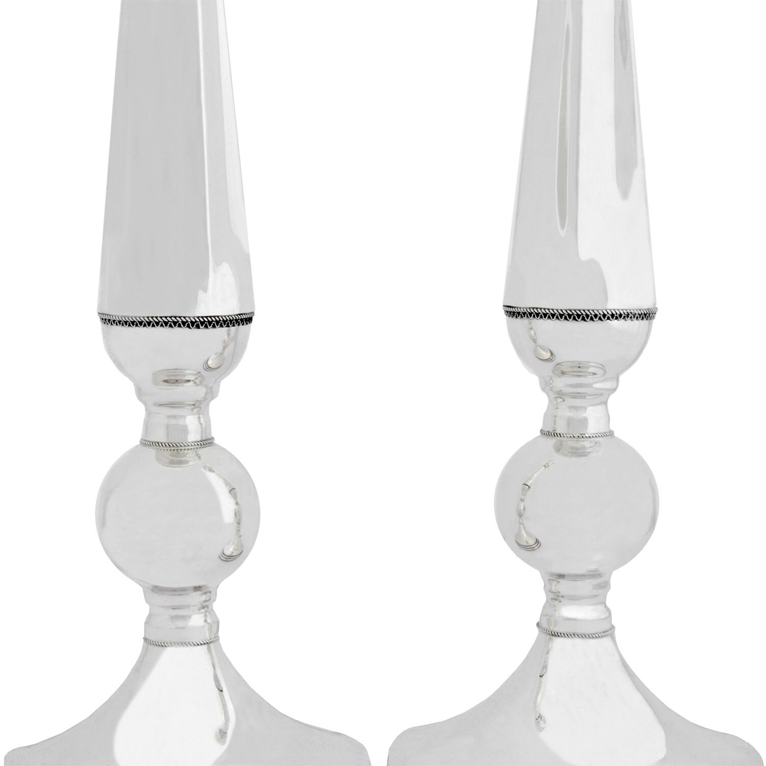 Extra Large 925 Sterling Silver Candlesticks Classic filigree | Etsy