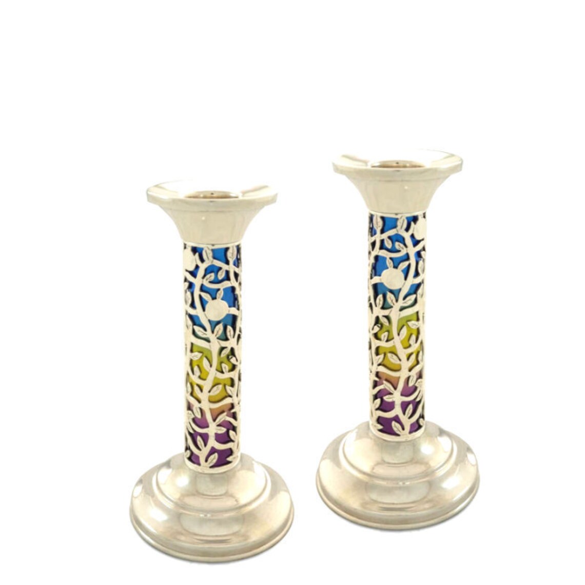 Modern Candlesticks 925 Sterling Silver Leaf Shaped Custom - Etsy