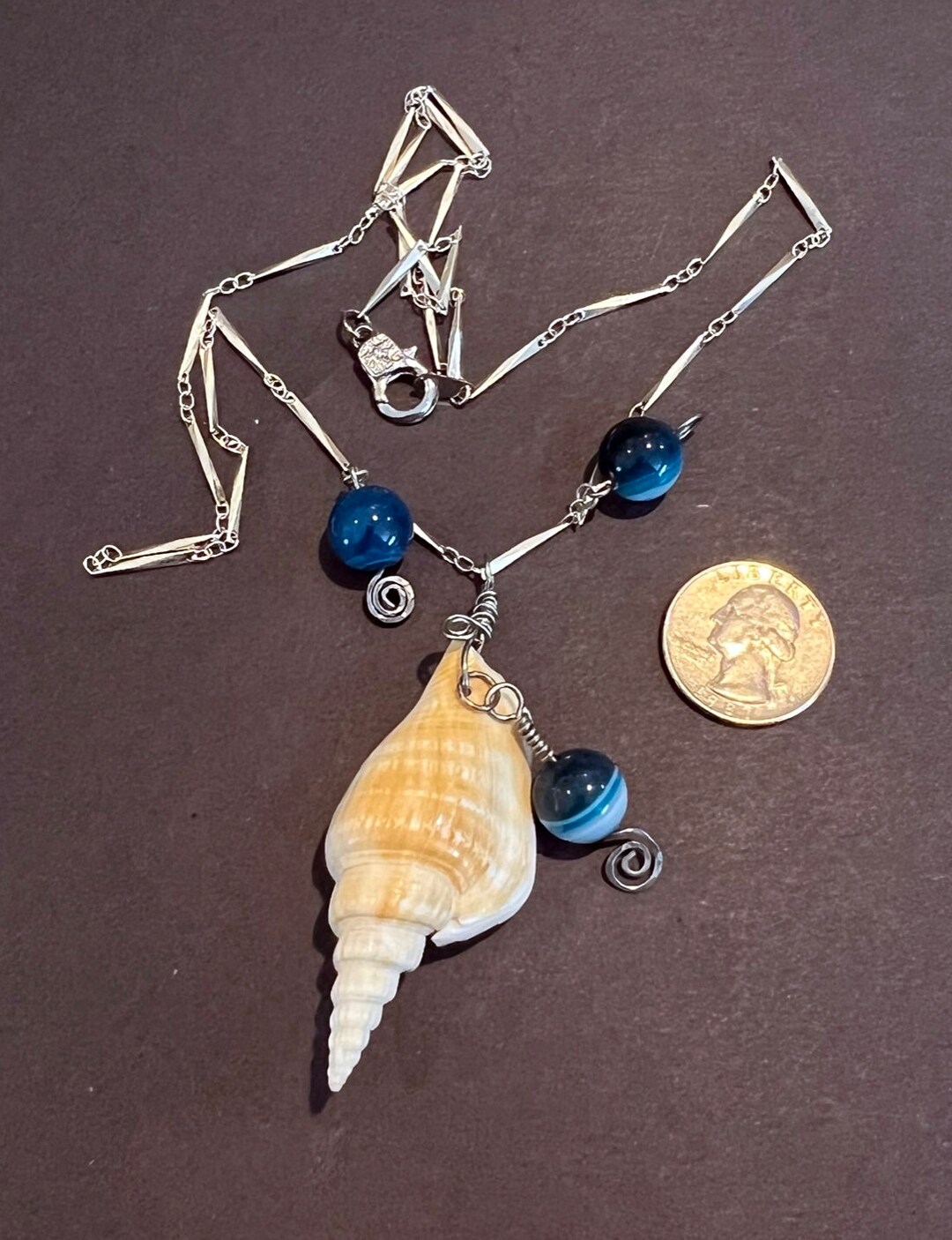 Wire Wrapped Shell Pendant - Etsy