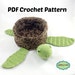 PATTERN Crochet Sea Turtle Basket, Baby Room Sea Turtle Plush Toy ...
