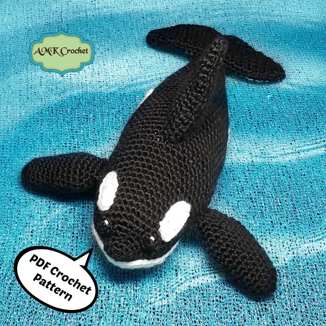 PDF Instant Download Crochet Amigurumi Orca Plush Pattern, Killer Whale ...