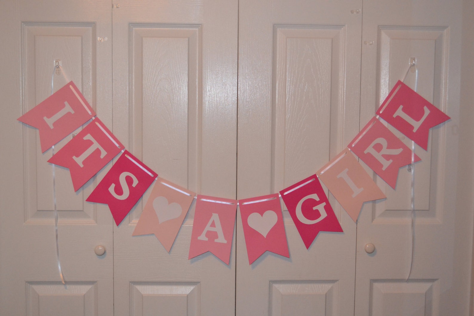 Its A Girl Banner Pink Ombre Baby Shower Banner - Etsy
