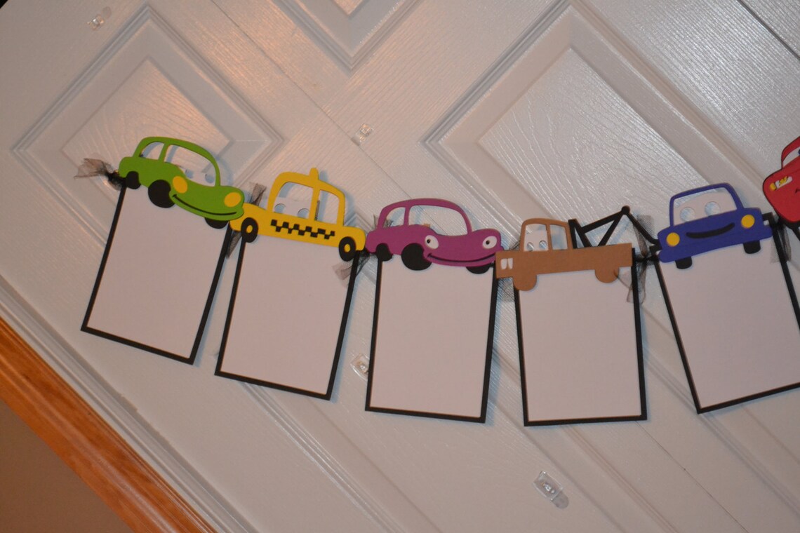 Cars Inspired Photo Banner Cars Birthday Party Boys - Etsy