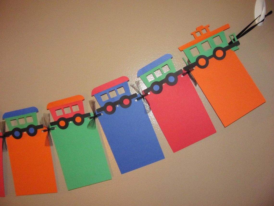 Train Photo Banner for Birthday Parties and MORE 12 Frame - Etsy
