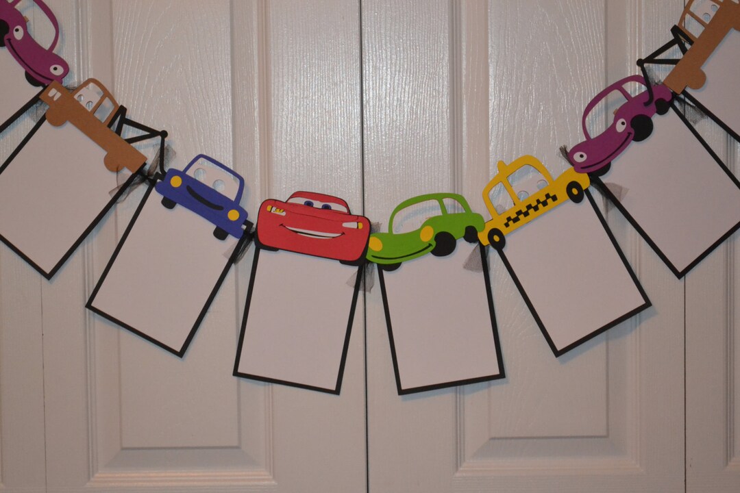 Cars Inspired Photo Banner Cars Birthday Party Boys - Etsy