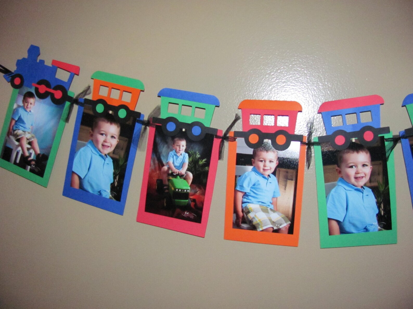 Train Photo Banner for Birthday Parties and MORE 12 Frame - Etsy