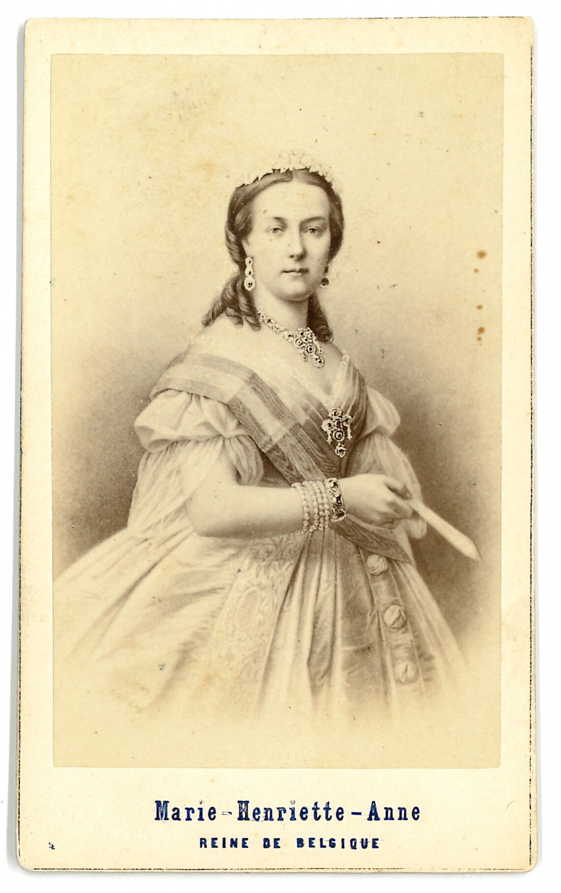 CDV of Queen Maria Henriette Anne of Austria Carte De Visite by ...