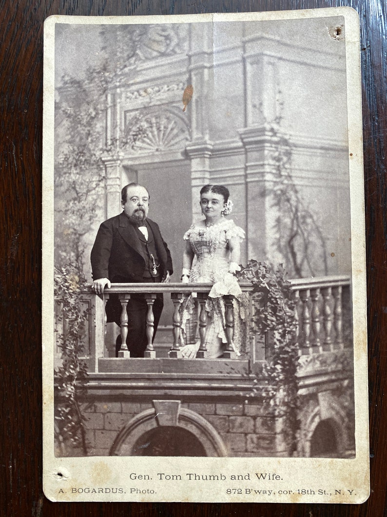 Bogardus Cabinet Card of Tom Thumb and Wife (charles Stratton and ...