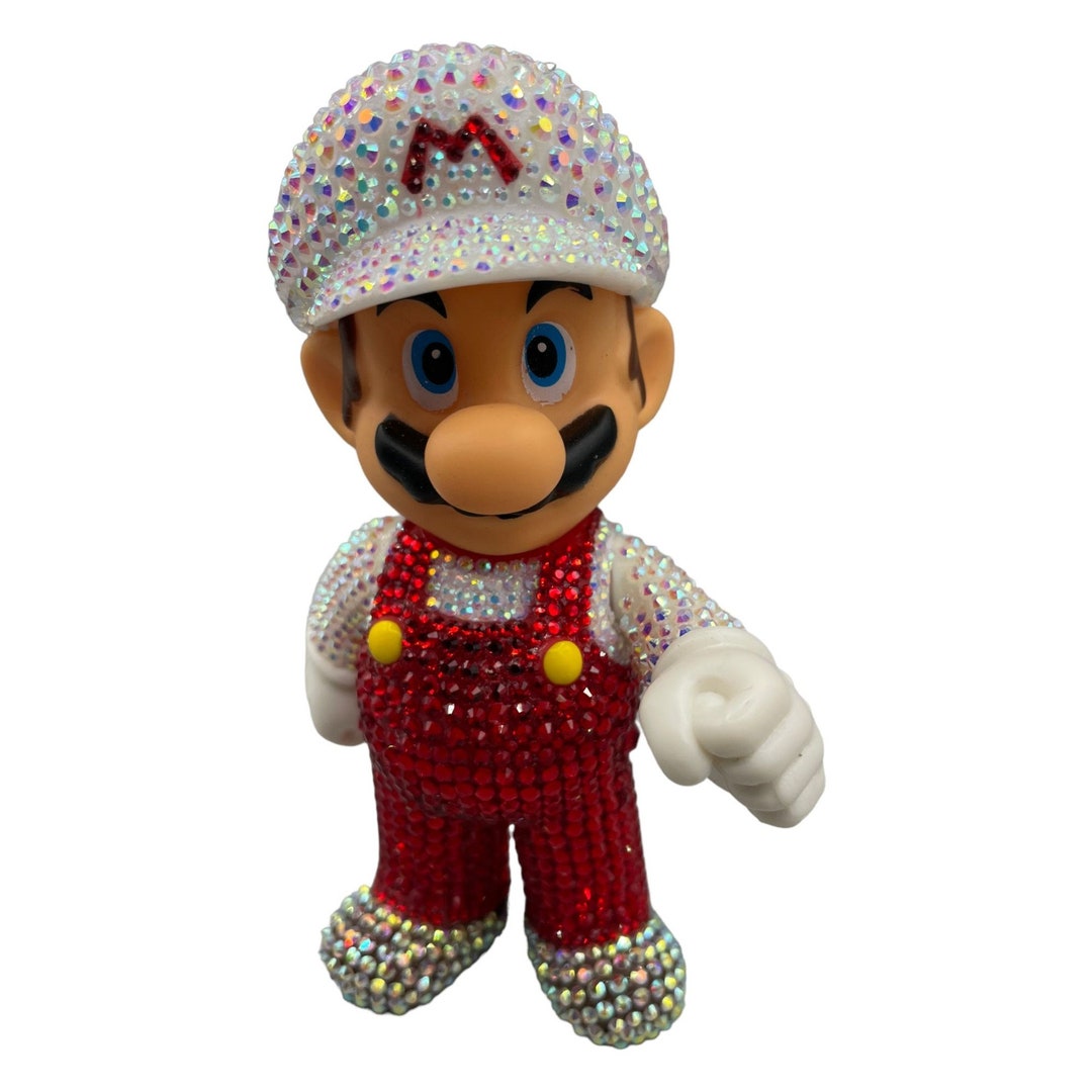 Diamond Rhinestone Mario Super Mario Brothers 5" Action Figure - Etsy