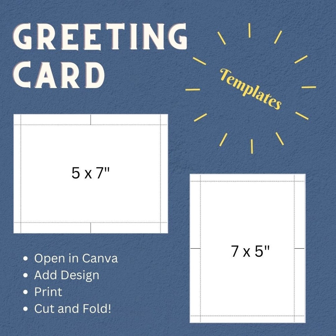 Canva Greeting Card Template - Etsy
