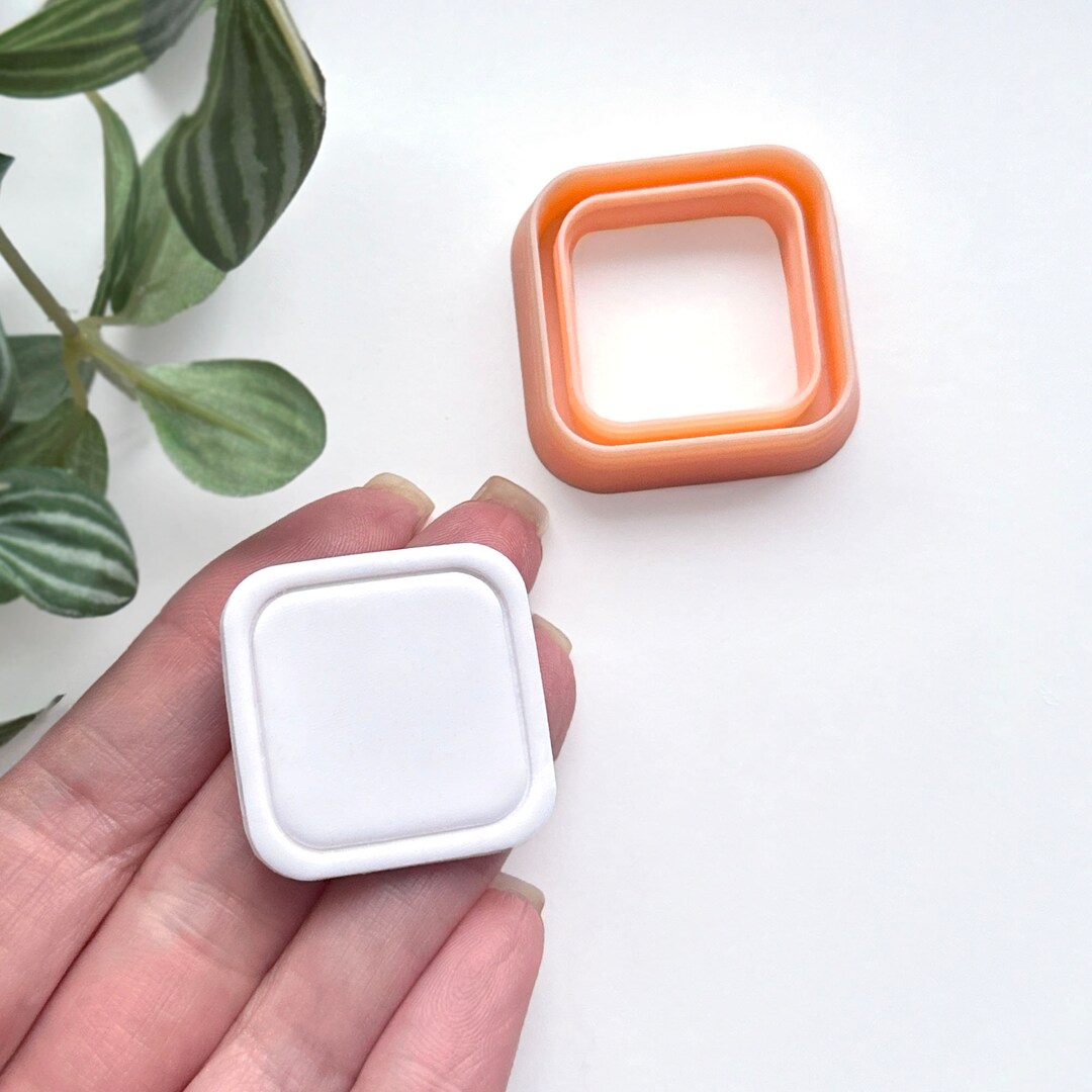 Square Frame Clay Cutter Rounded Corners for Earrings, Jewellery ...