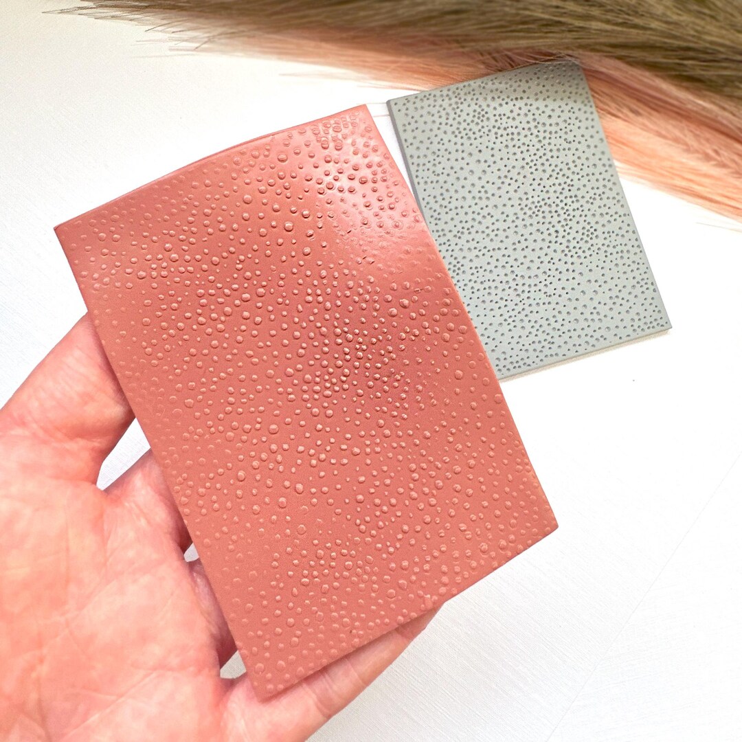 Pebbles Print Texture Mat, Dots Circles Rubber Embossing Stamp for ...