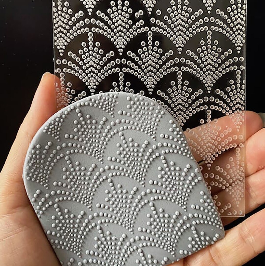 Art Deco Spray Clear Acrylic Embossing Texture Stamp - Etsy