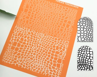 Reptile Skin Stencil - Etsy UK
