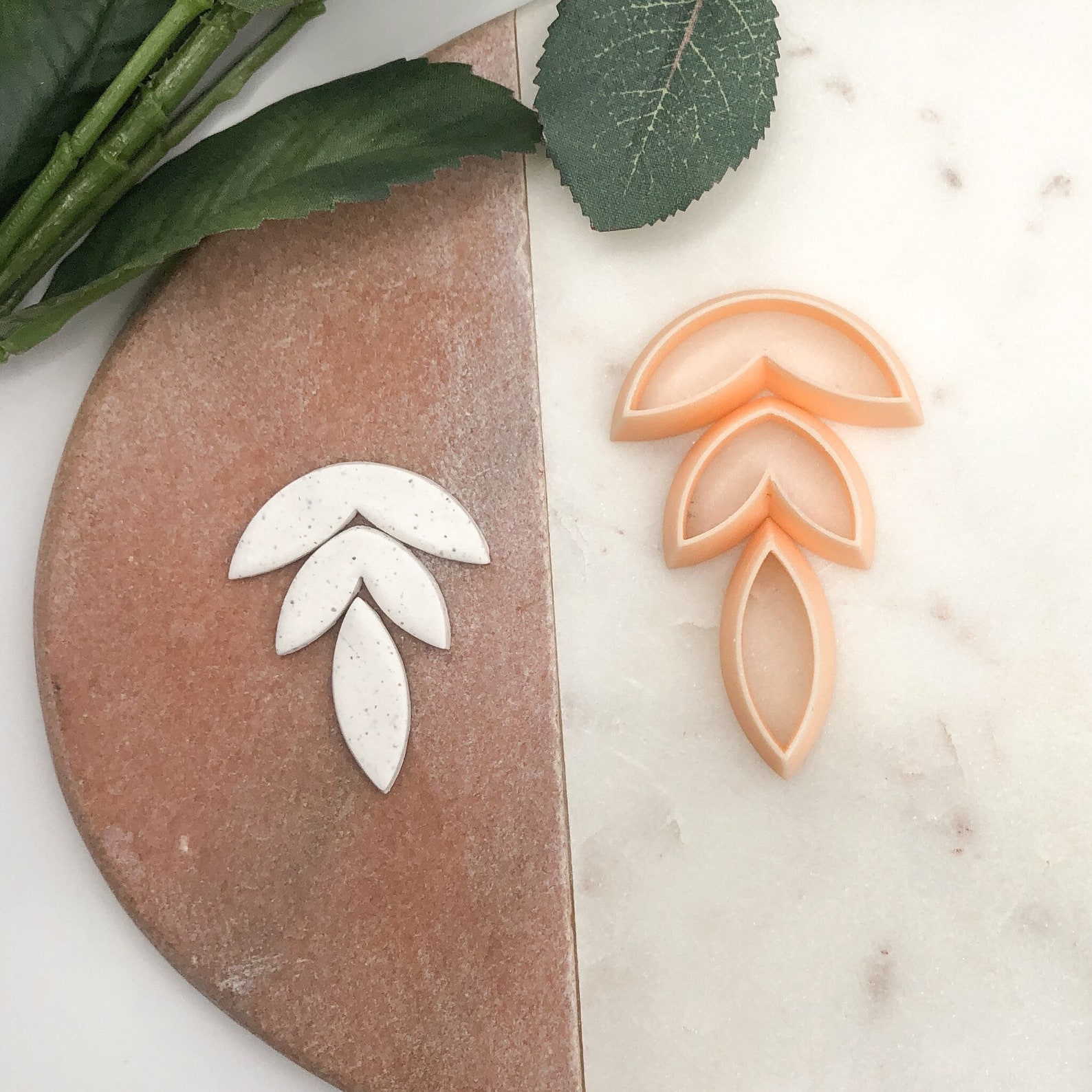 Clay Cutter Triple Leaf Set of Three Cutters Tier Shape - Etsy UK
