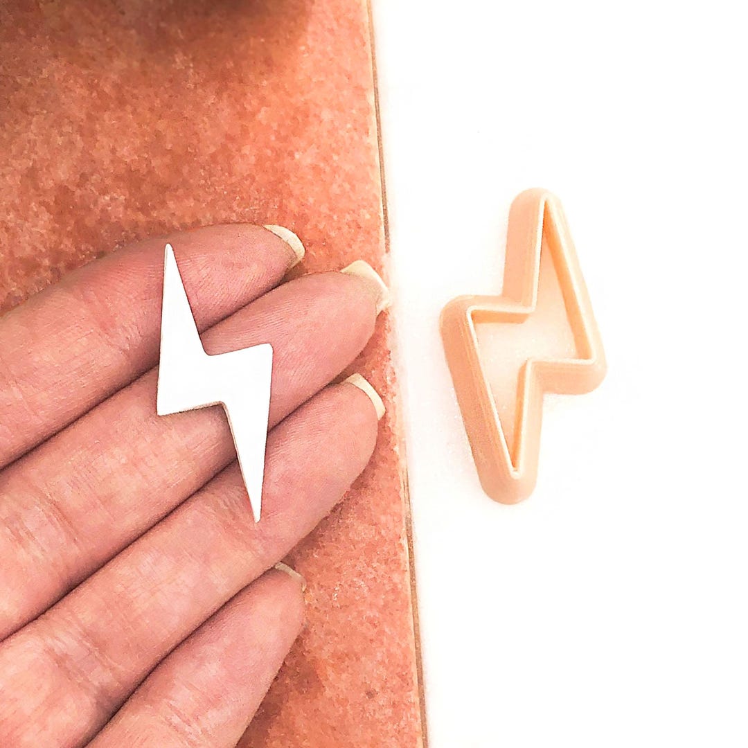 Lightning Bolt Clay Cutter: Polymer Clay Shape Tool for Jewellery ...