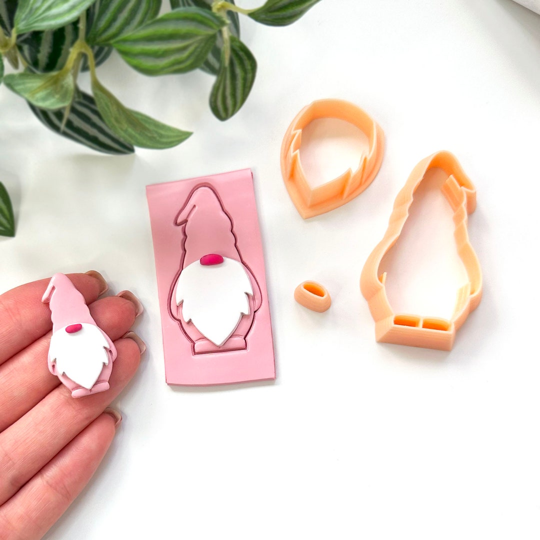 Gonk Gnome Clay Cutter Set • Christmas Polymer Clay Earring & Pendant ...