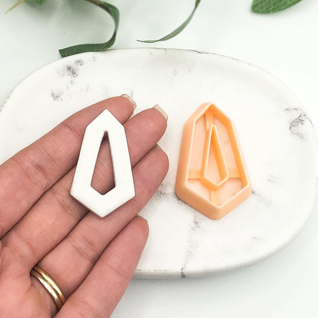 Jewel Long Trapezium Donut Clay Cutter • Sharp Cutting Edge for Earring ...