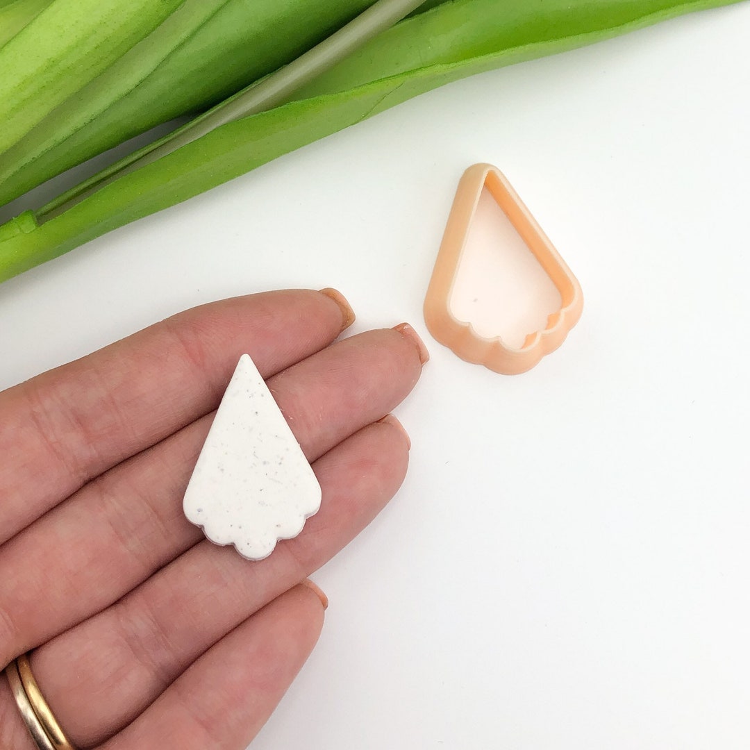 Scallop Fan Clay Cutter. Romantic Drop Petal Shape for Floral Handmade ...