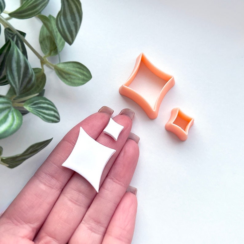 Concave Diamond Clay Cutter: Christmas Star Shape for Jewellery Makers ...