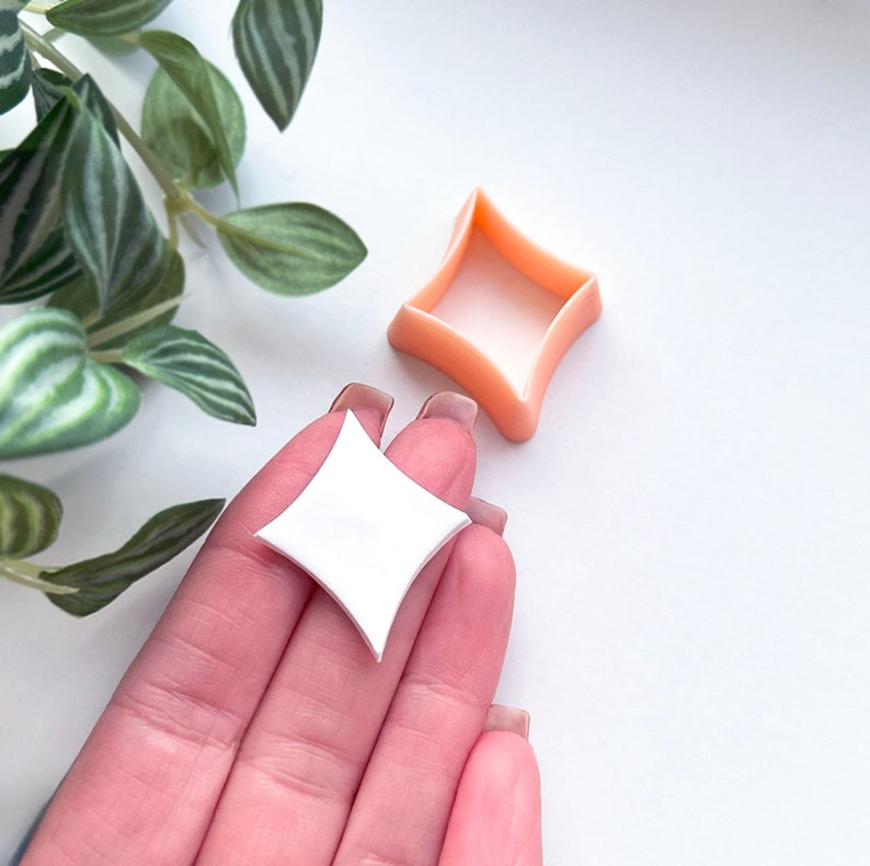 Concave Diamond Clay Cutter: Christmas Star Shape for Jewellery Makers ...
