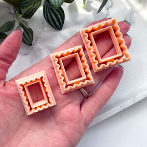Postage Stamp Clay Cutter. Rectangle With Decorative Edge Polymer Clay ...