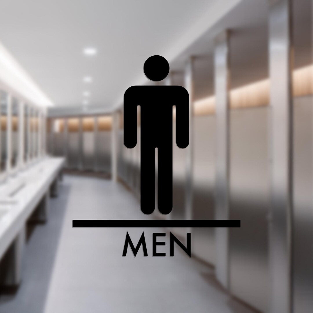 Restroom Sign - Men - Etsy