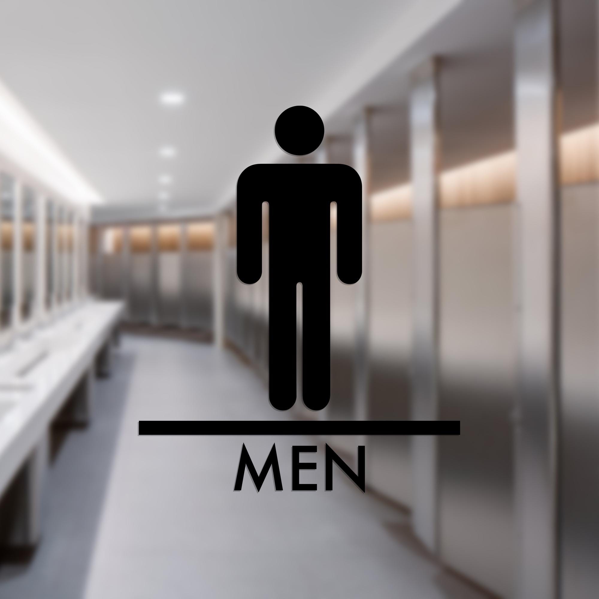 Restroom Sign - Men - Etsy