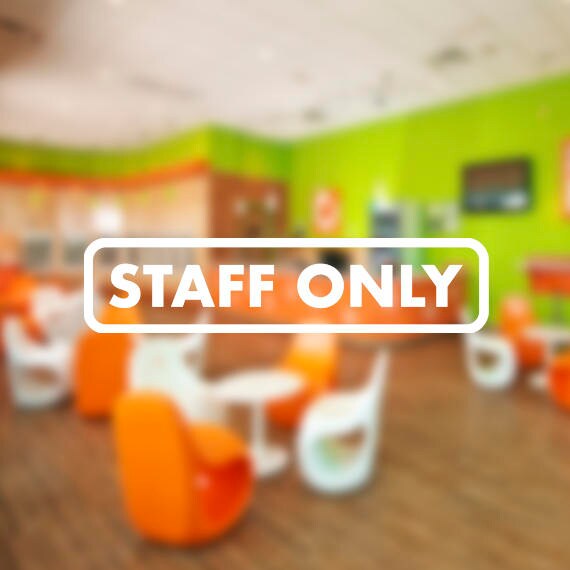 Staff Only Decal | Etsy