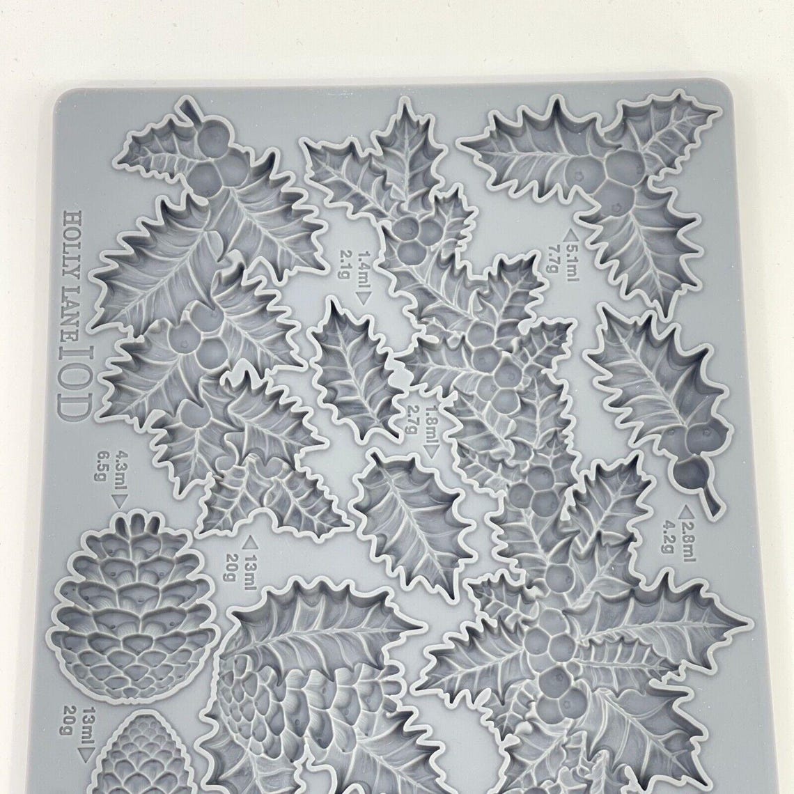 Iod Iron Orchid Designs "holly Lane" Silicone Mould Pinecones Holly ...