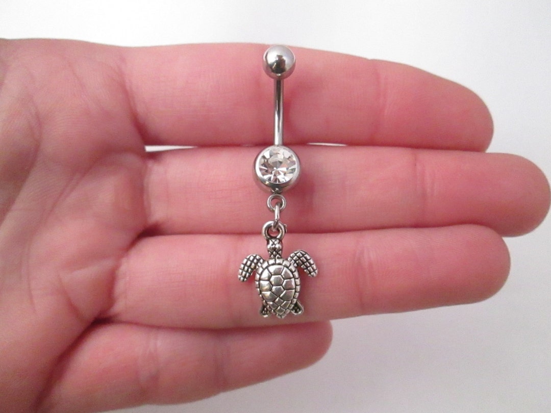 Turtle Belly Button Piercing - Etsy