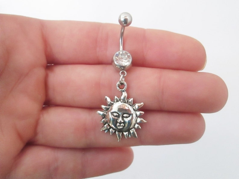 Sun Bellybutton Ring Piercing | Etsy