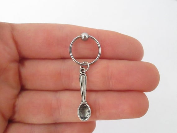 Spoon Helix Hoop Tragus Cartilage Piercing | Etsy UK
