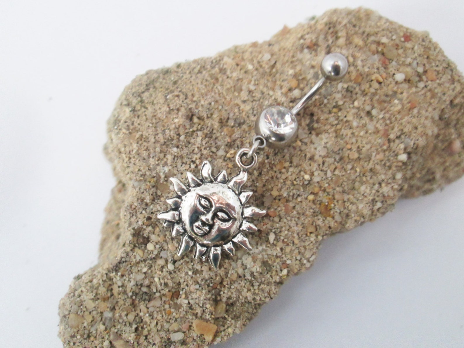Sun Bellybutton Ring Piercing | Etsy